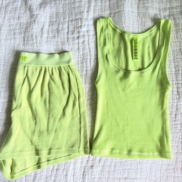 SKIMS | Tops | Skims Ribbed Tank Short Set | Poshmark
